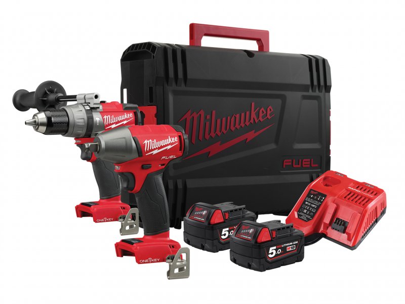 Milwaukee M18 Onepp2b-502x Fuel One-key Twin Pack 18 Volt 2 X 5.0ah Li ...