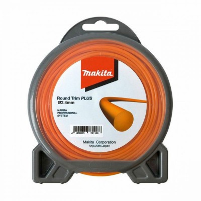 Makita Round Trim Plus Orange Nylon Line Strimmer Refill 2.4mm Diameter 87 Metre E-02761 from ...
