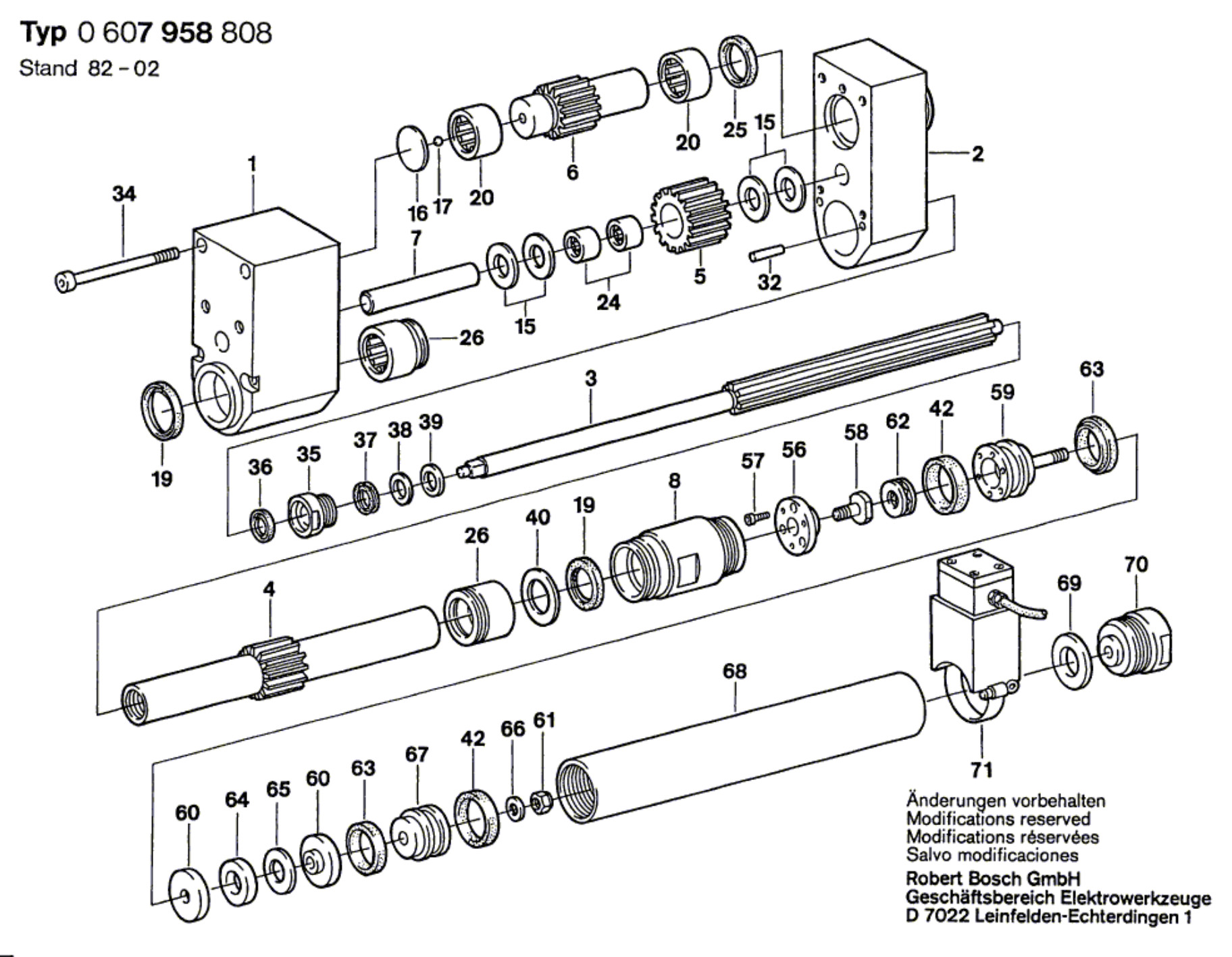 Bosch 0 607 958 808 ---- Reduction Gear Spare Parts SPARE_0607958808 ...