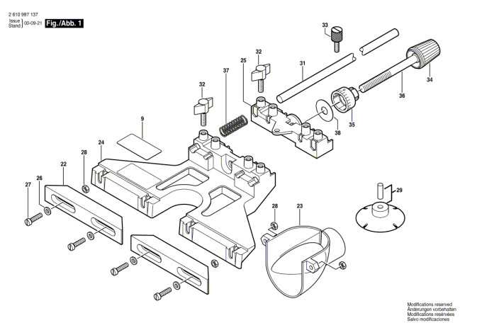 Bosch 2 607 001 387 ---- Parallel-guide Spare Parts SPARE_2607001387 ...