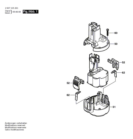 Bosch 2 607 335 263 ---- Slide-in Accu Package Spare Parts SPARE ...