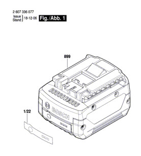 Bosch 2 607 336 077 Gba 14,4v Slide-in Accu Package Spare Parts SPARE ...