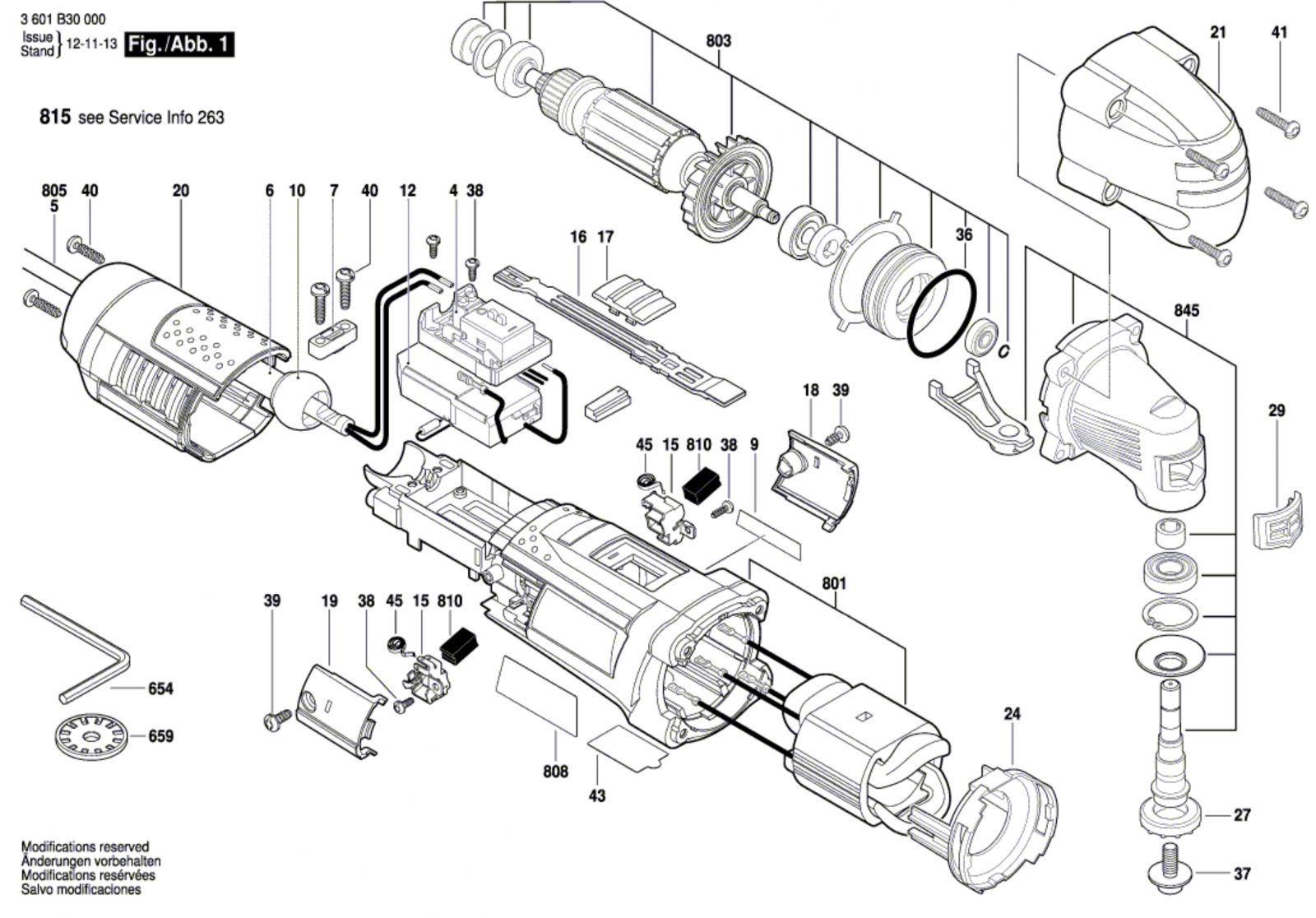 Bosch 3 601 B30 061 Gop 2000 Ce Multipurpose Tool 110 V / Gb Spare ...