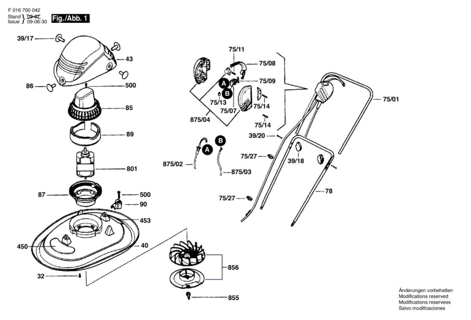 Qualcast F 016 700 042 Easi-lite 28 Lawnmower Easi-lite28 Spare Parts ...