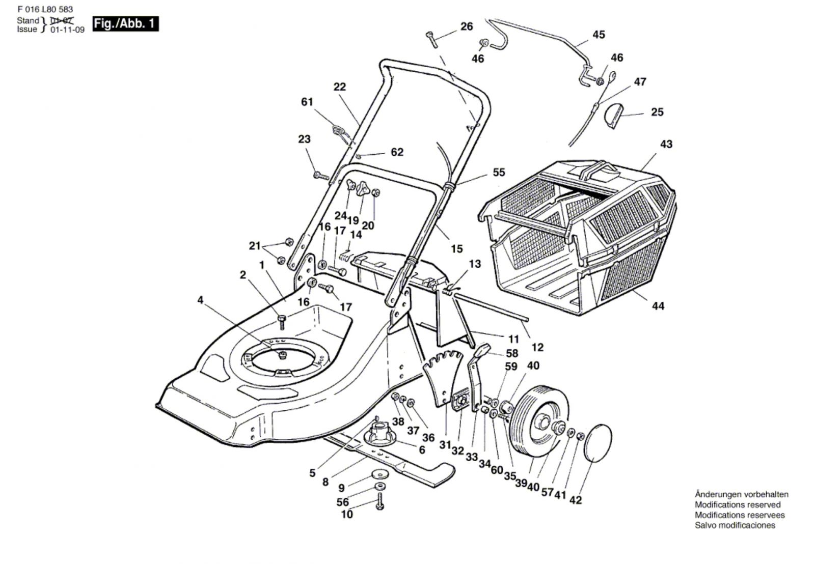 Qualcast F 016 L80 583 Trojan 16 Lawnmower Trojan16 Spare Parts SPARE ...