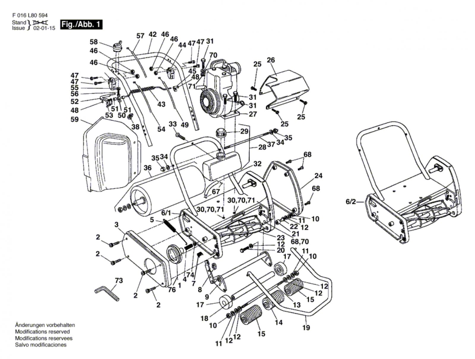 Qualcast F 016 L80 594 Classic Petrol 35s Lawnmower Classicpetrol35s ...
