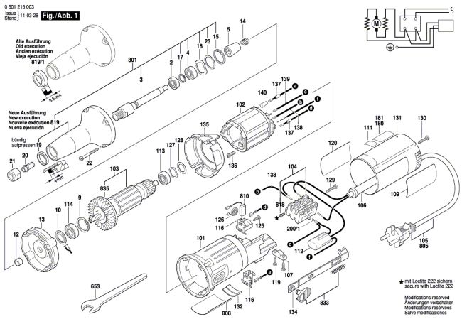 Bosch 0 601 215 037 Ggs 27 L Straight Grinders Spare Parts SPARE ...