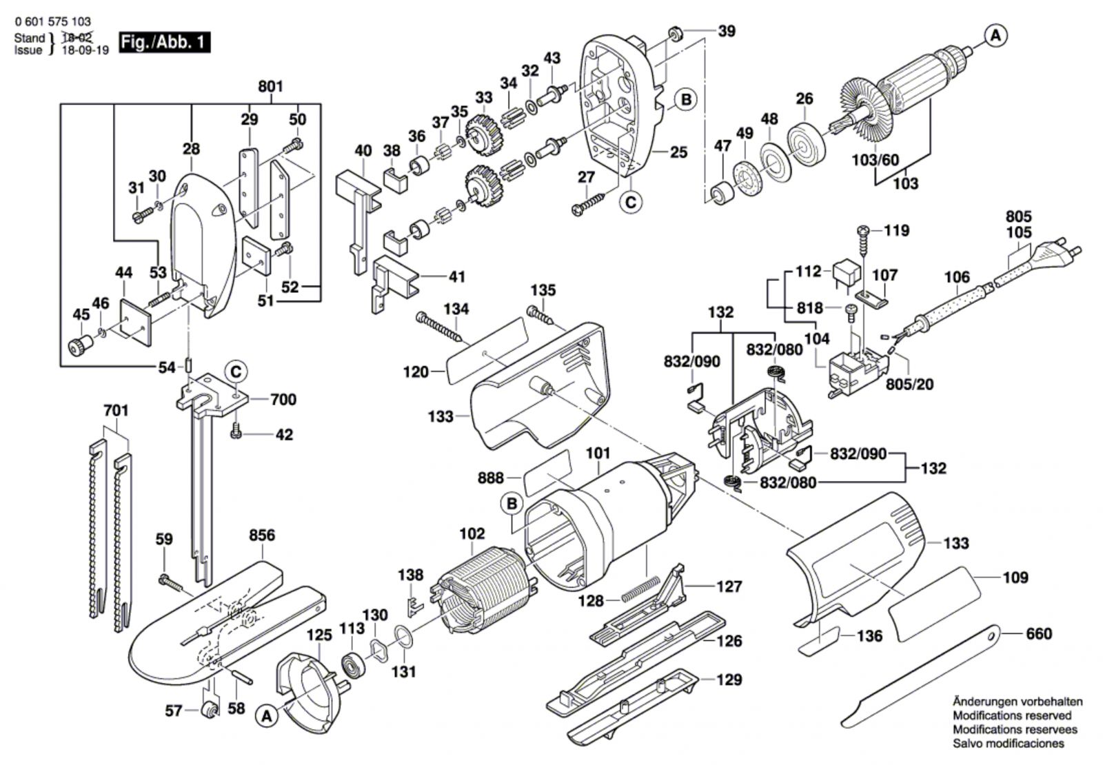 Bosch 0 601 575 143 Gsg 300 Univ. Foam Rubber Cutter Spare Parts SPARE ...
