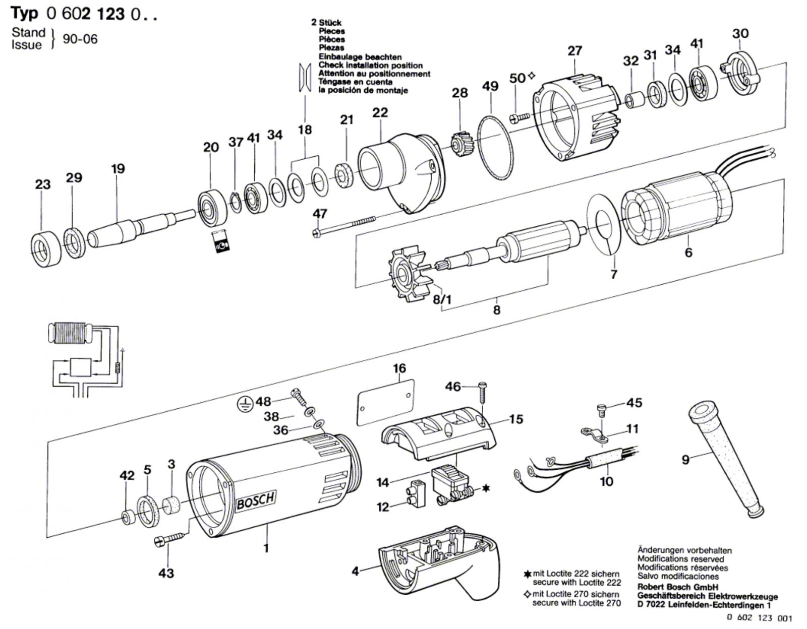 Bosch 0 602 123 001 ---- High Frequency Drill Spare Parts SPARE ...
