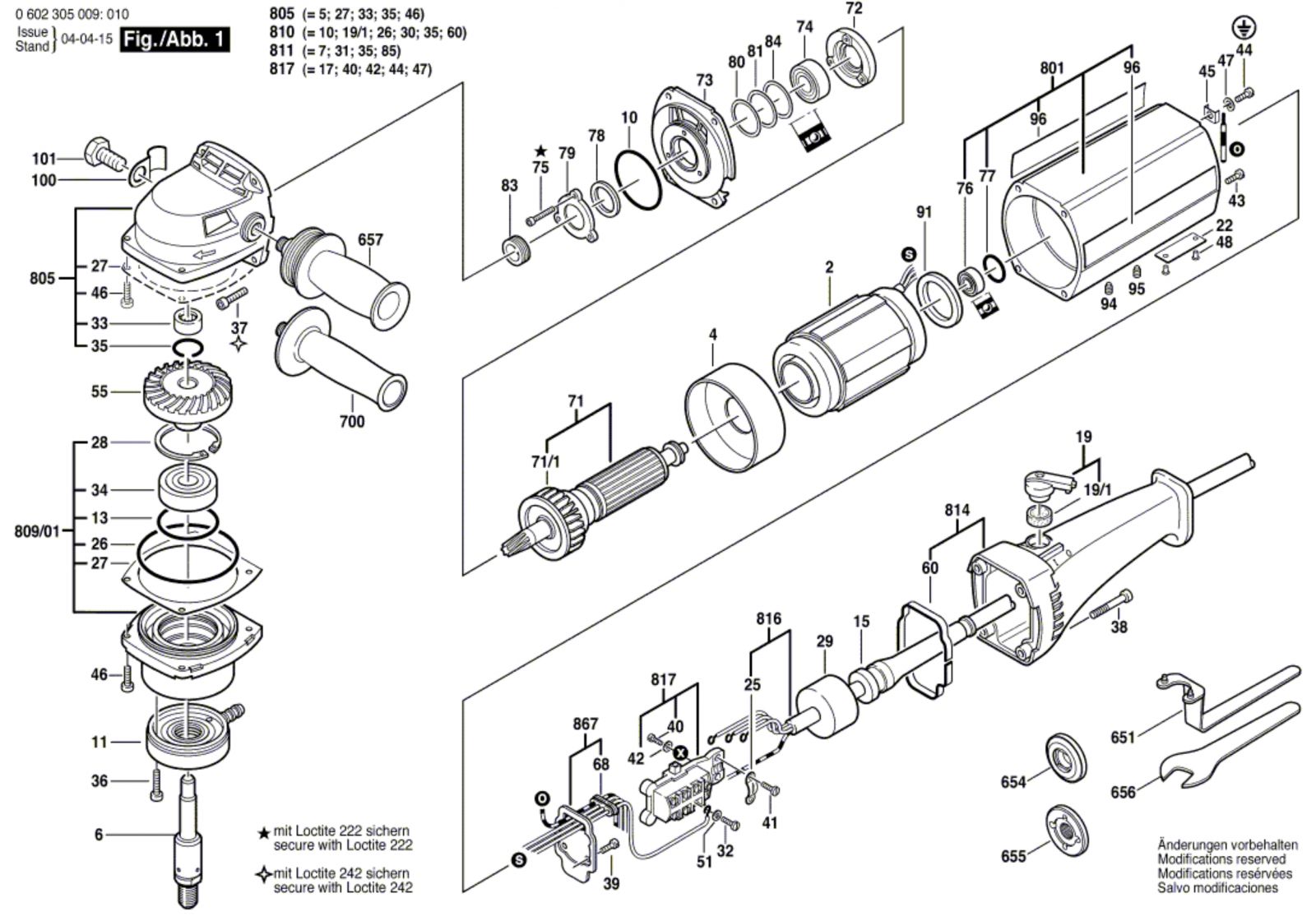 Bosch 0 602 305 009 ---- Hf-angle Grinder Spare Parts SPARE_0602305009 ...