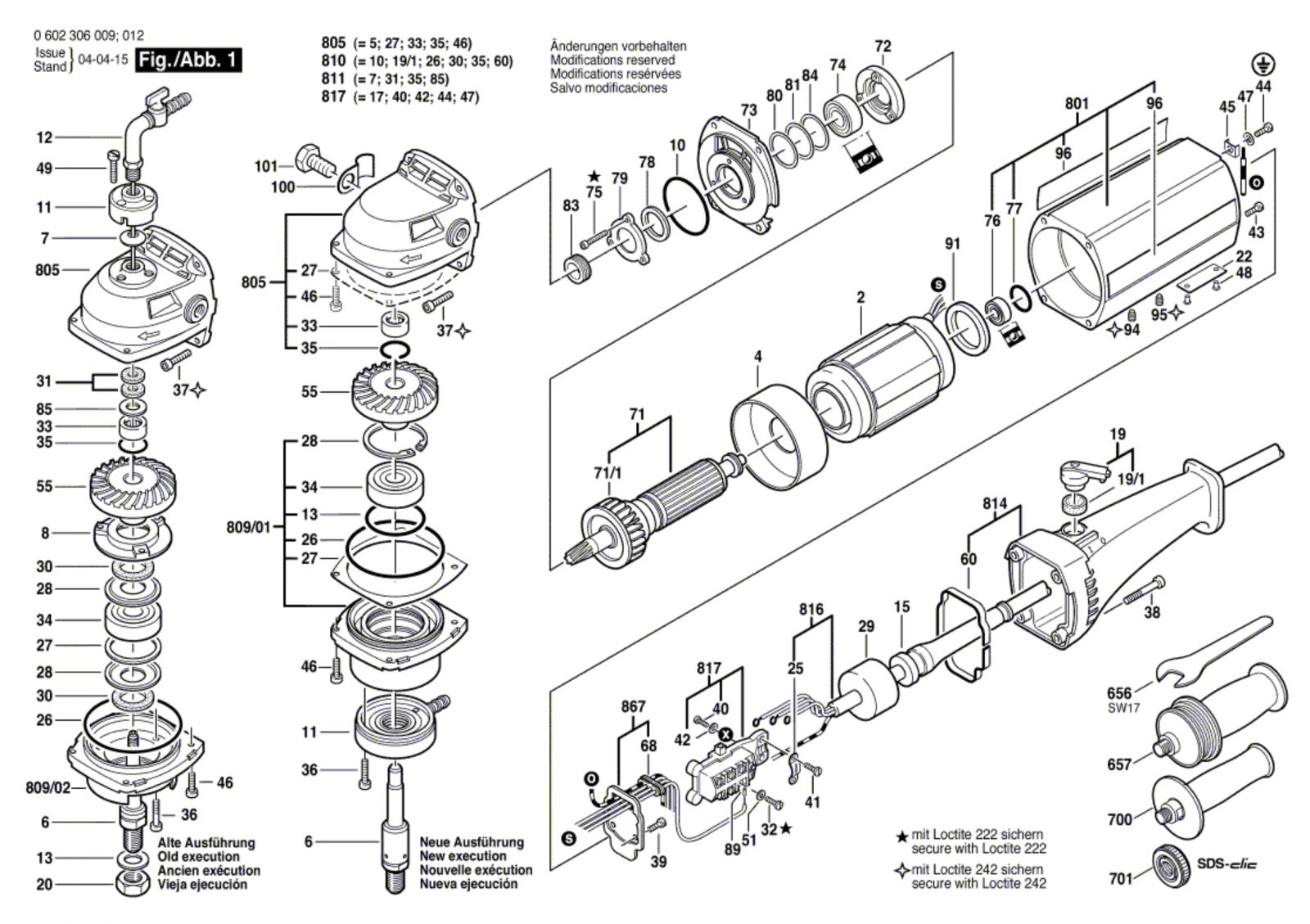 Bosch 0 602 306 009 ---- Hf-angle Grinder Spare Parts SPARE_0602306009 ...