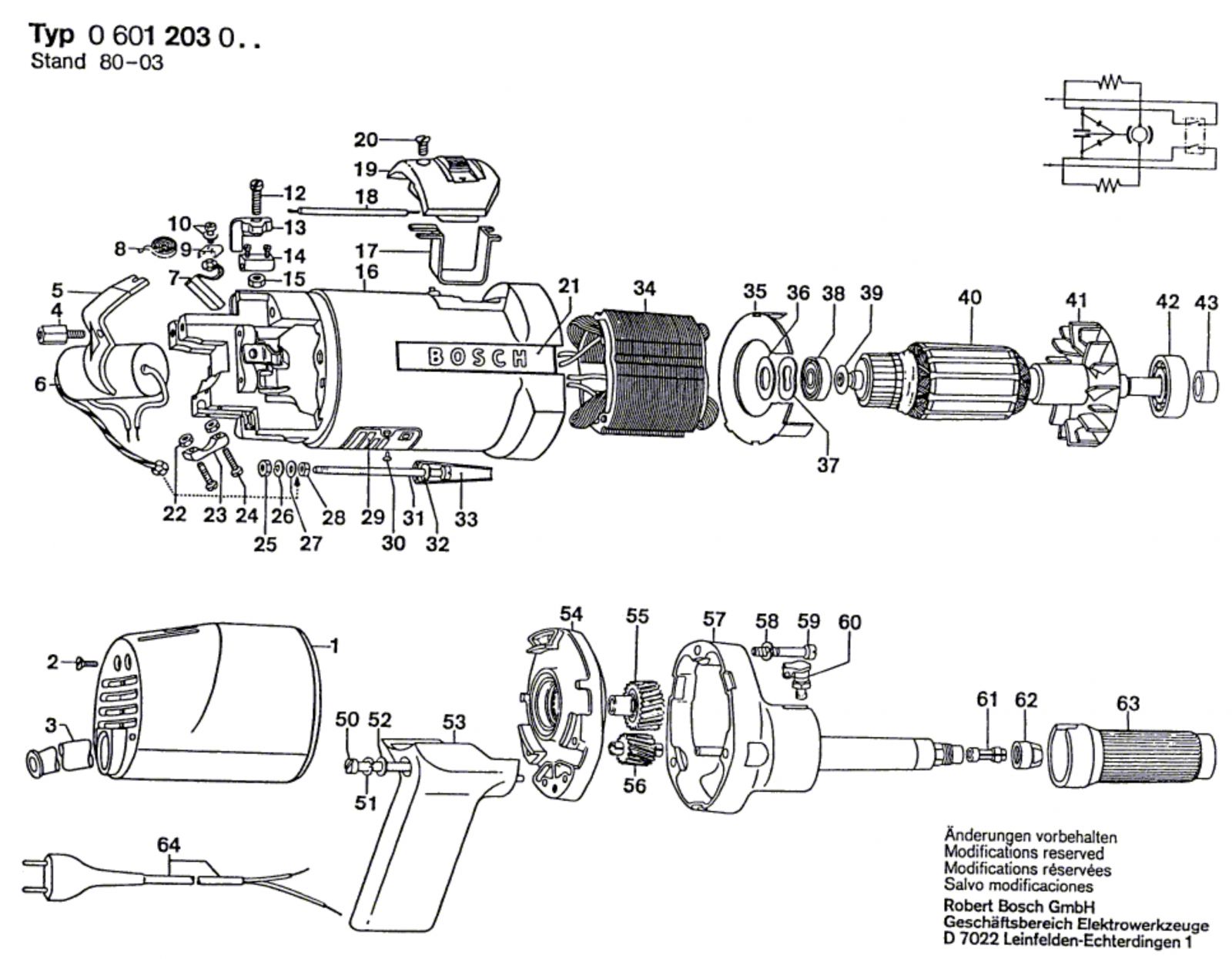 Bosch 0 601 203 003 Dummy 220 V / Eu Spare Parts SPARE_0601203003 from ...