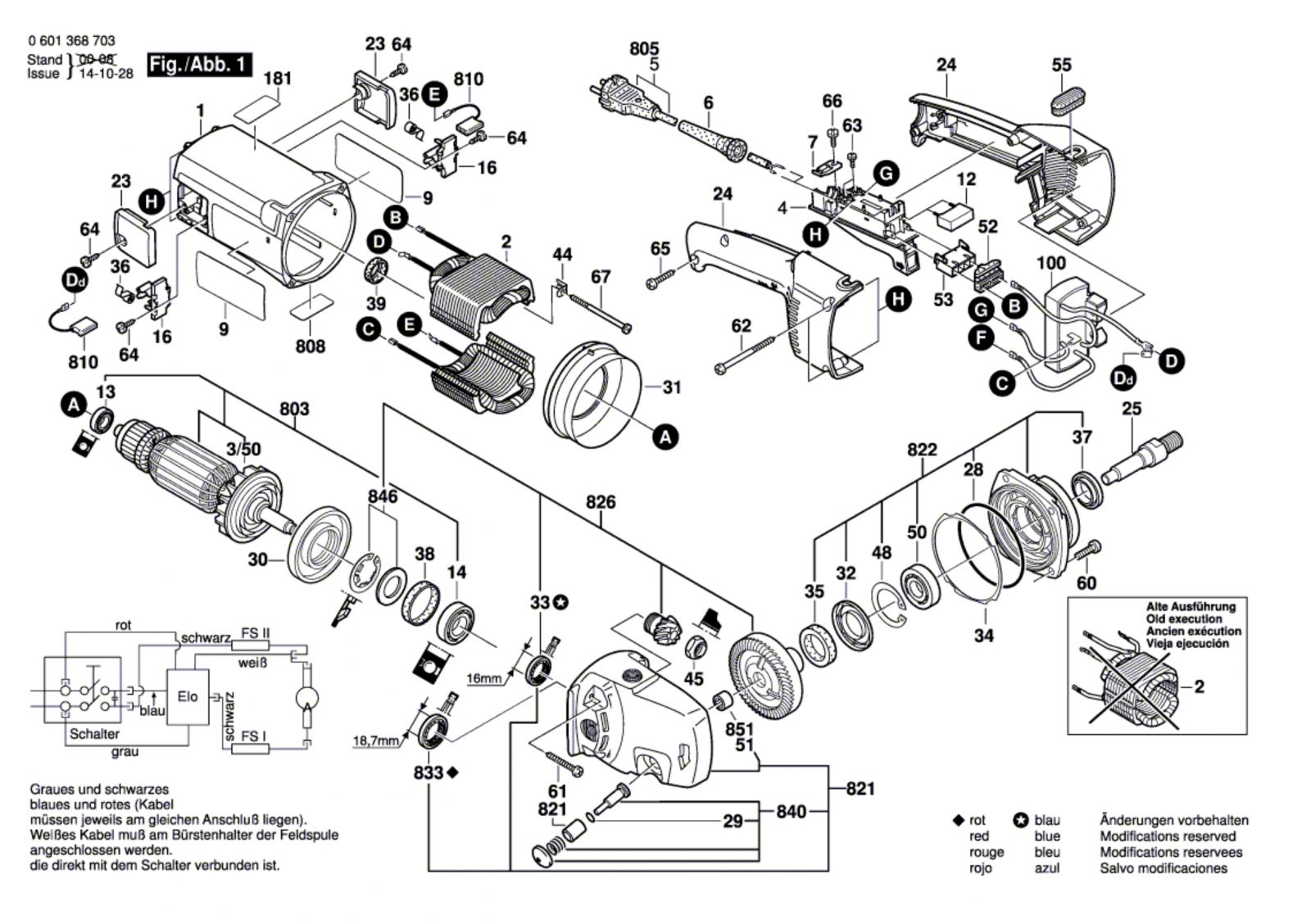 Bosch 0 601 368 703 Gnf 65 A Wall Chaser 230 V / Eu Spare Parts SPARE ...