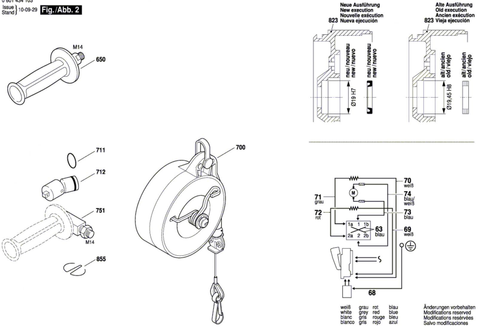 Bosch 0 601 434 103 Gds 24 Impact Wrench 230 V / Eu Spare Parts SPARE ...