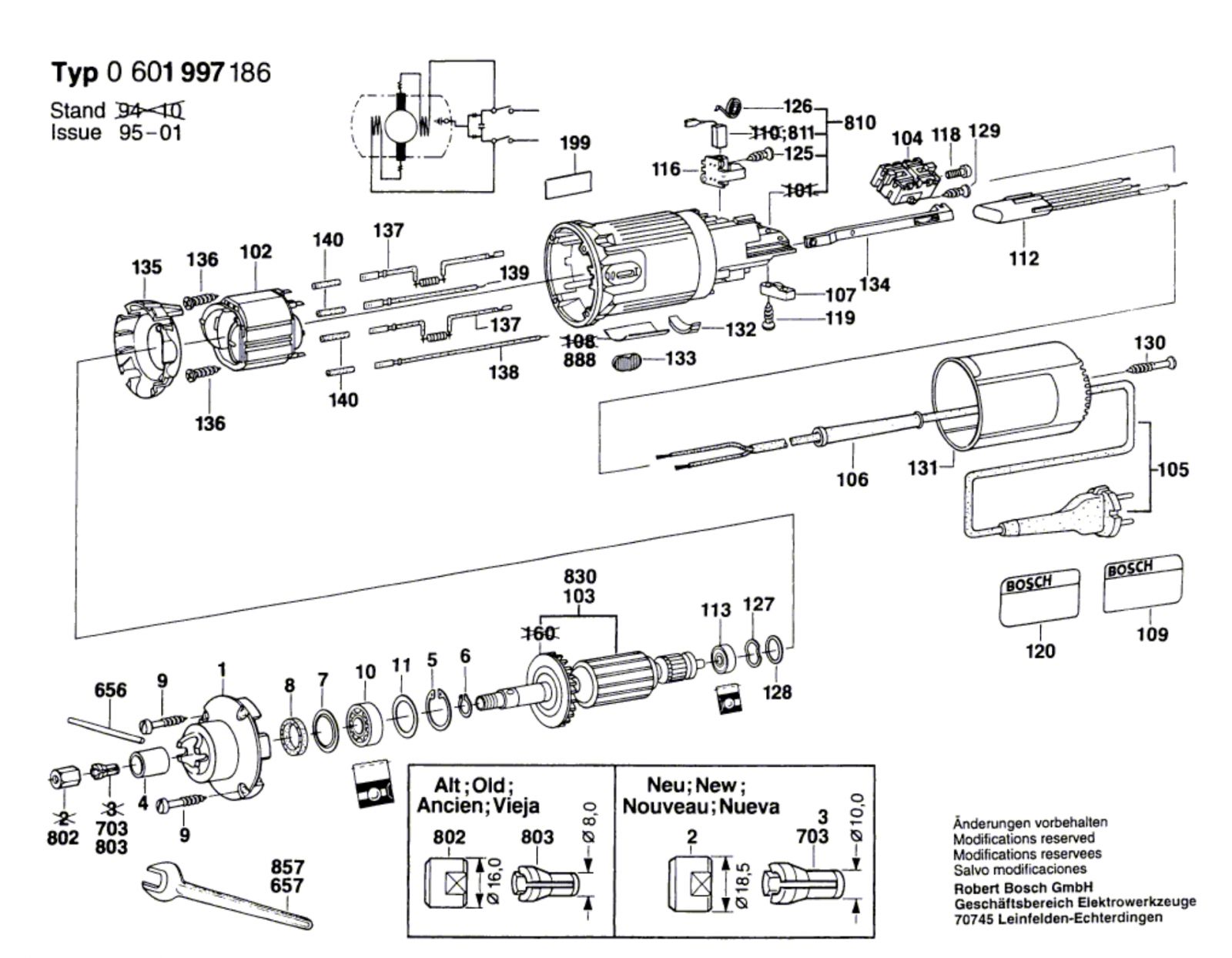 Bosch 0 601 997 186 Ggs 27 L Straight Grinders 220 V / Eu Spare Parts ...