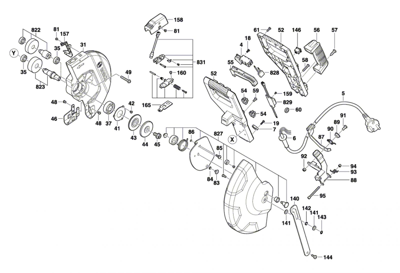 Bosch 3 601 M28 0l1 Gcd 12 Jl Dry Cutter Spare Parts SPARE_3601M280L1 ...