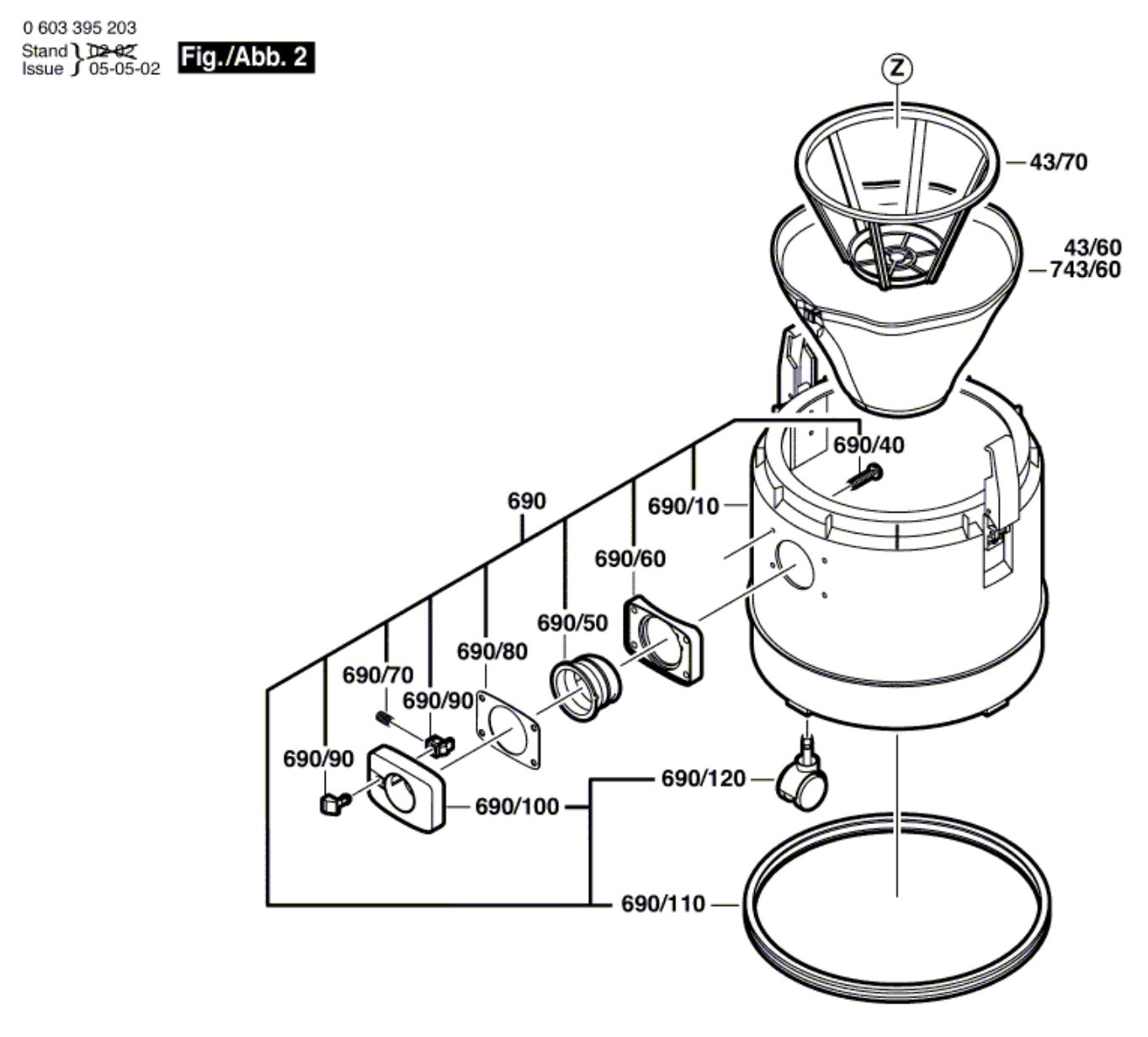 Bosch 0 603 395 203 Pas 12-27 F All Purpose Vacuum Cleane 230 V / Eu ...