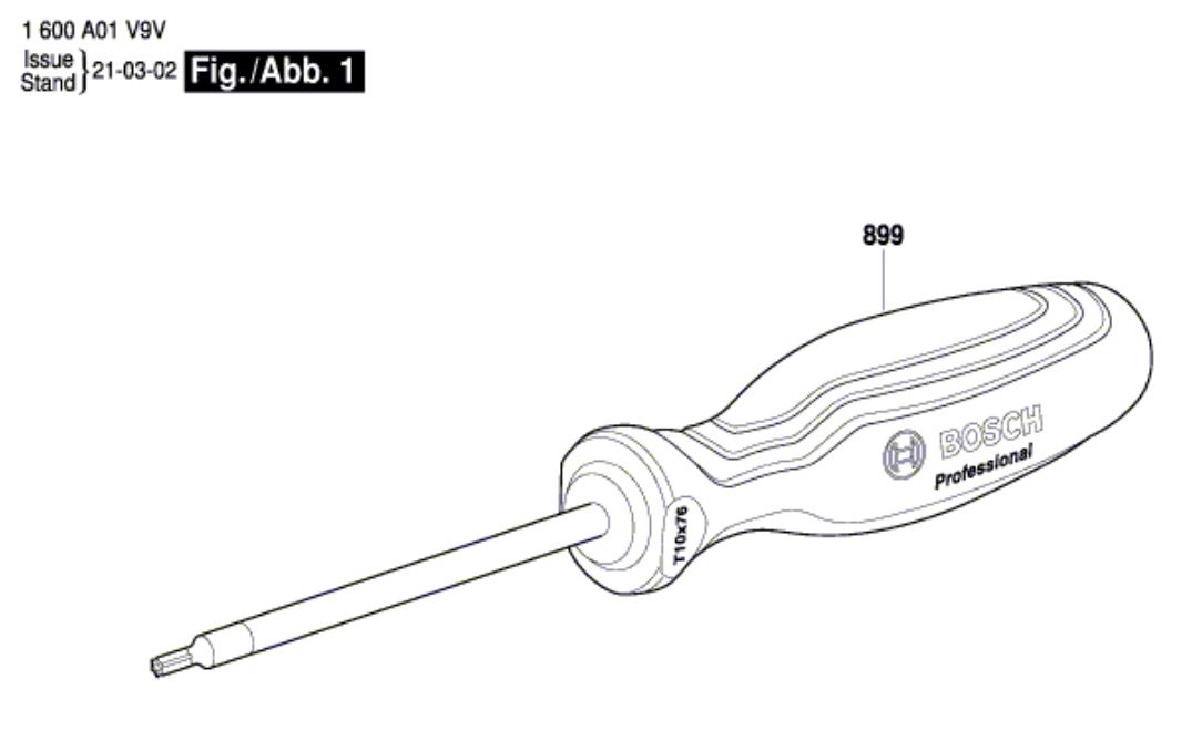 Bosch 1 600 A01 V9z Schrauber Screwdriver Spare Parts SPARE_1600A01V9Z ...