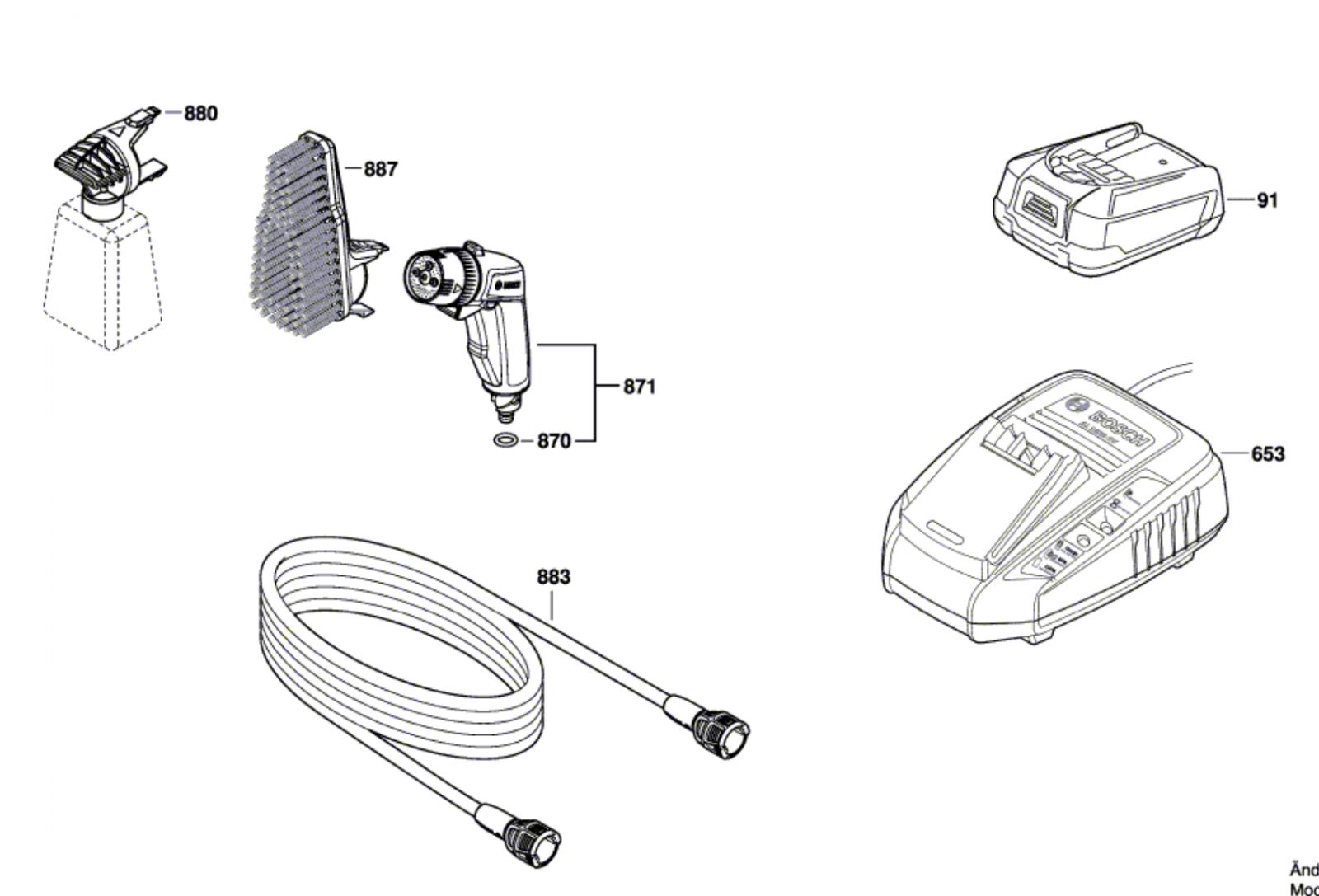 Bosch 3 600 Hb6 100 Fontus Cordless Pressure Cleaner 18 V / Eu Spare ...