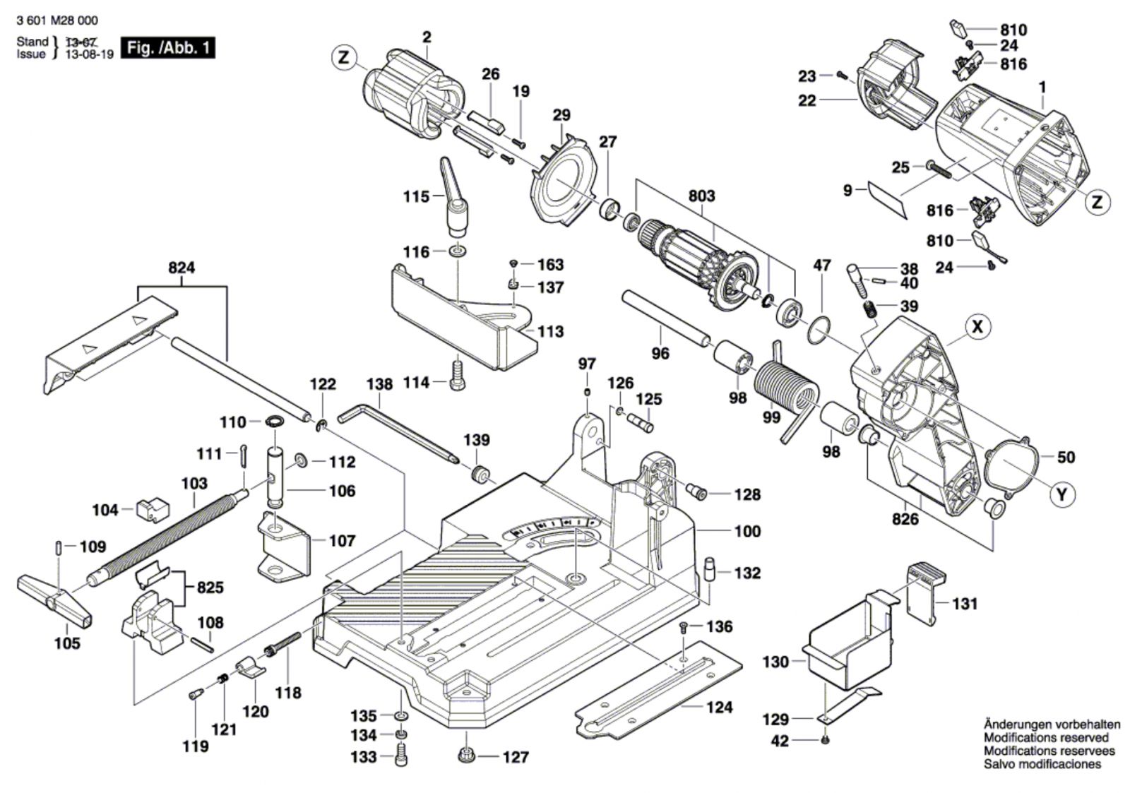 Bosch 3 601 M28 000 Gcd 12 Jl Dry Cutter 230 V / Eu Spare Parts SPARE ...