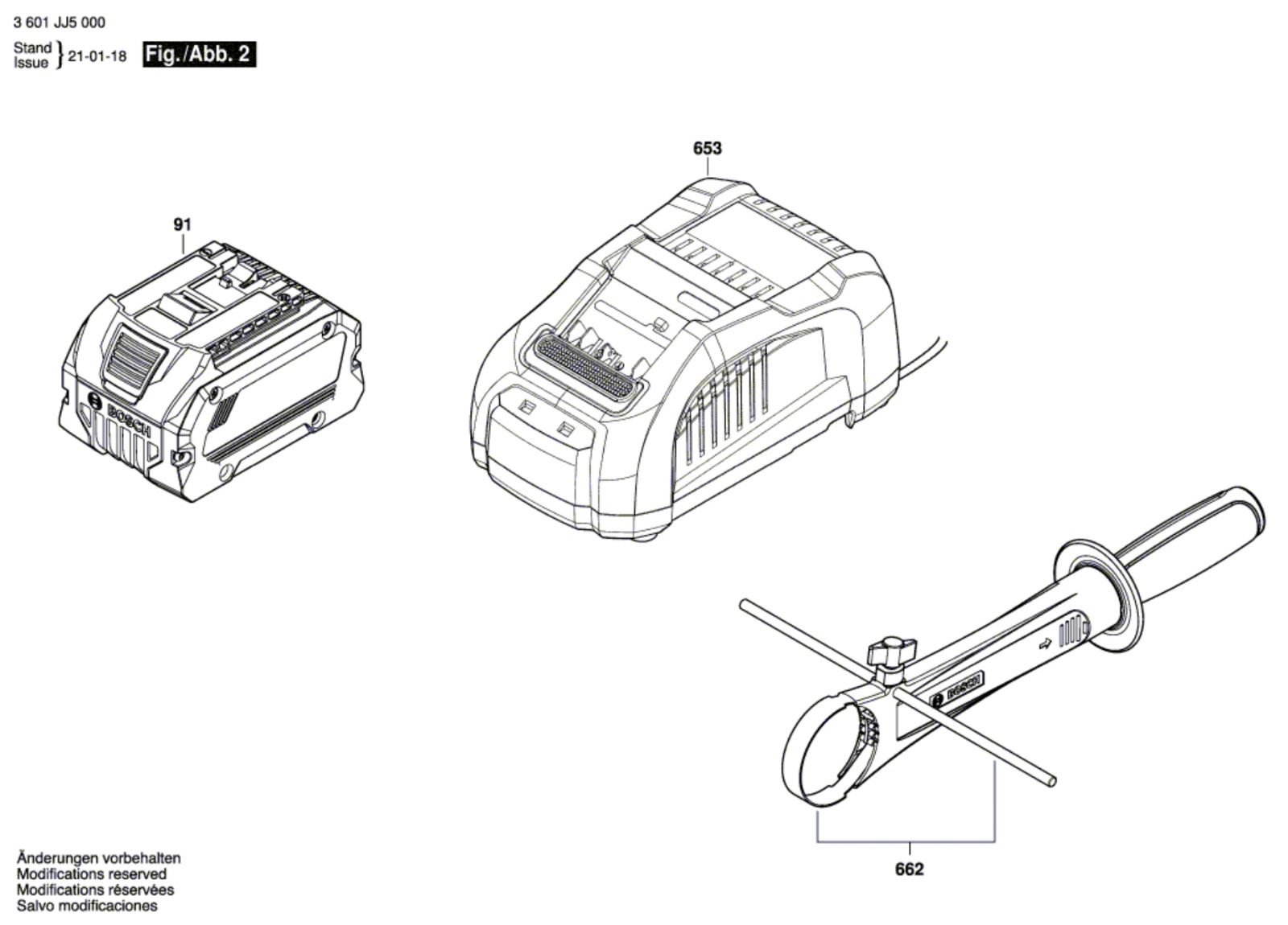 Bosch 3 601 Jj5 000 Gsr 18v-150 C Cordless Drill Driver 18 V / Eu Spare ...