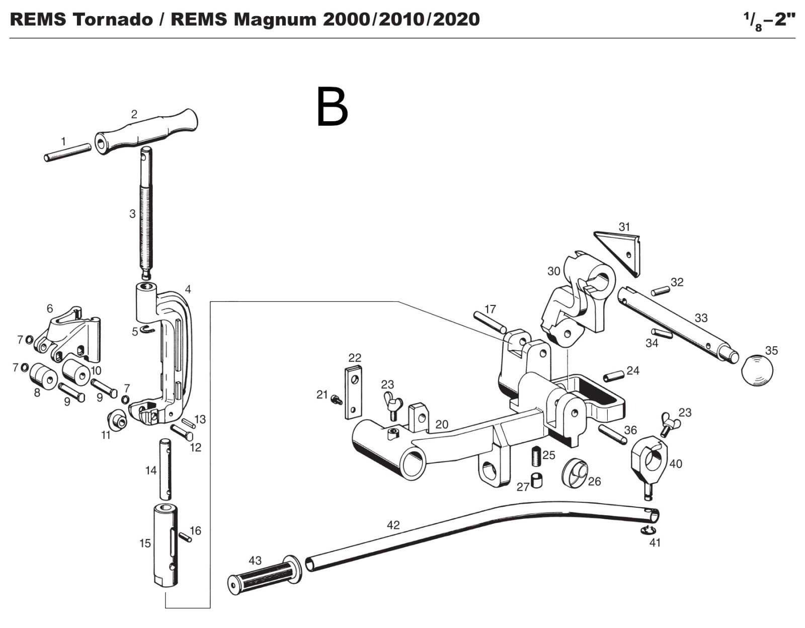Rems Tornado - 2020 Electric Threading Machine Spare Parts SPARE ...
