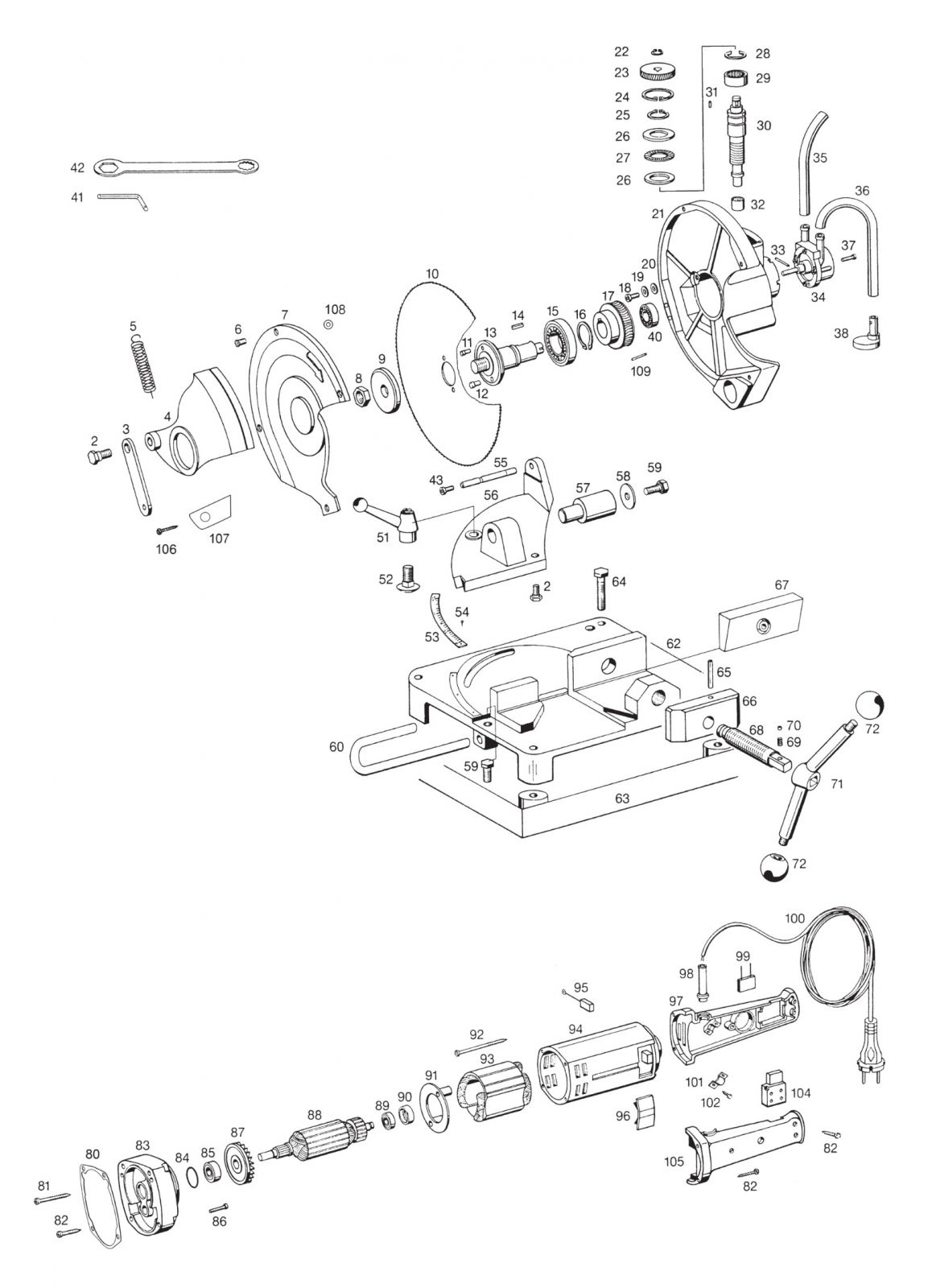 Rems Turbo K Cut Off Saw Spare Parts SPARE_Turbo_K from Spare Parts World
