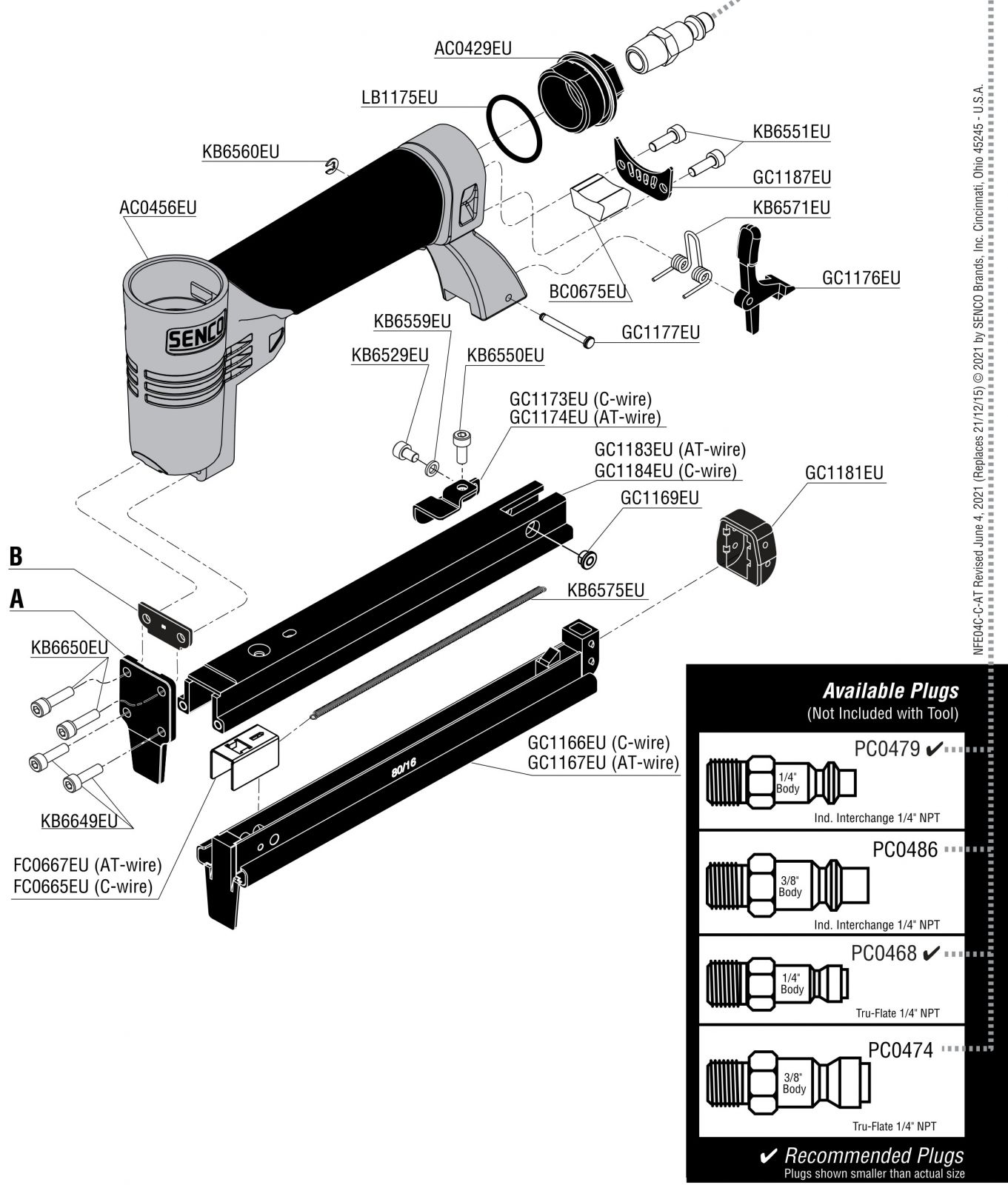 Senco Sfw09 Fine Wire Stapler Spare Parts SPARE_4C2021N from Spare ...