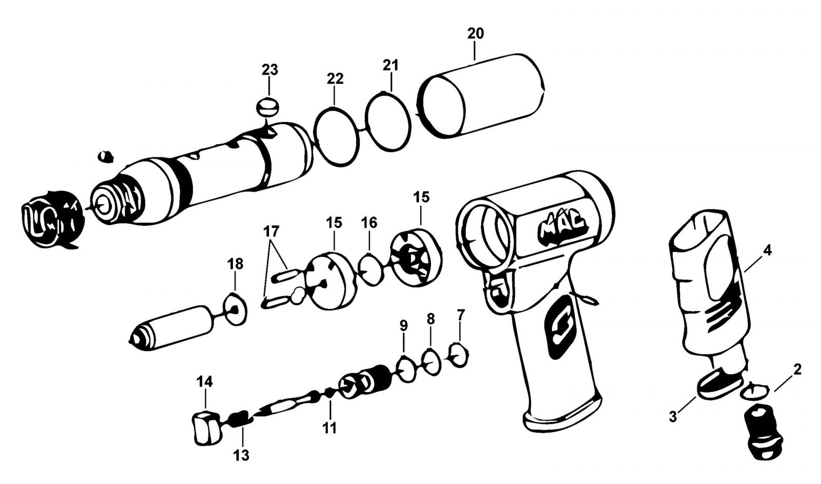 Mac Ah750b Type 1 Hammer Spare Parts SPARE_AH750B/TYPE_1 from Spare ...
