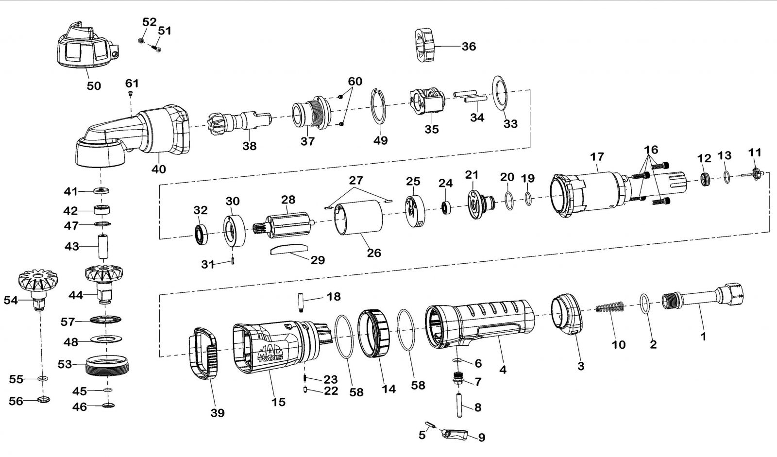 Mac Awa050b Type 1 Impact Wrench Spare Parts SPARE_AWA050B/TYPE_1 from ...