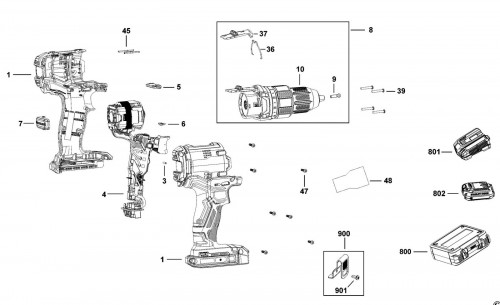 Stanley Sfmcd715 Type H1 Hammer Drill Spare Parts SPARE_SFMCD715/TYPE ...