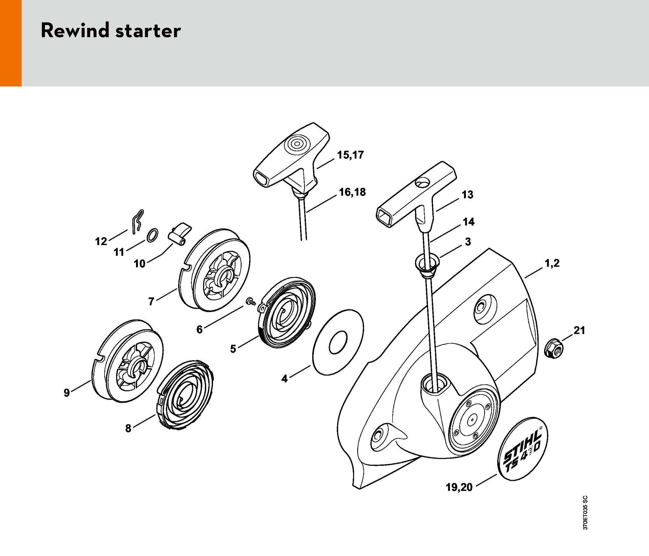 Stihl Ts 410 Cut-off Machines Ts Spare Parts SPARE_TS410 from Spare ...