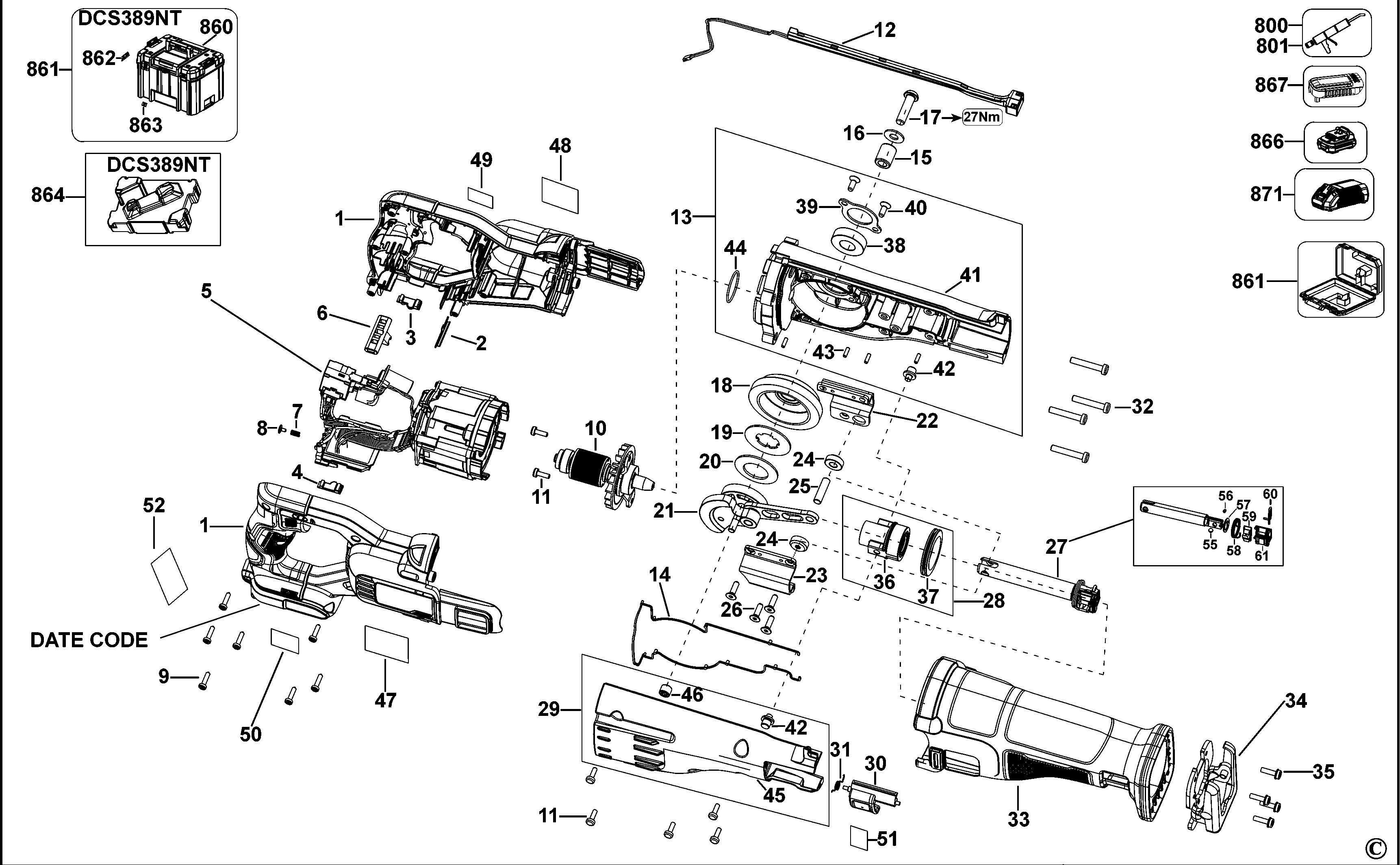 Dewalt Reciprocating Saw Parts