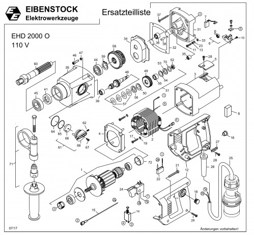Eibenstock Ehd 2000 O Universal Tool Spare Parts SPARE_EHD2000O from ...