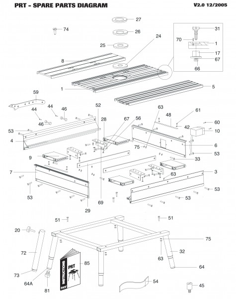 Trend Prt 230v Professional Router Table Spare Parts SPARE_PRT from ...