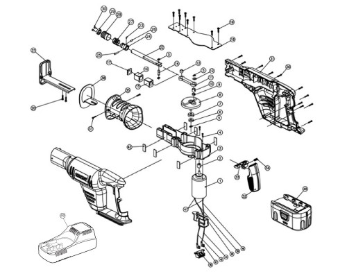 Draper Crs18v2k 41868 18v Cordless Reciprocating Saw Spare Parts SPARE ...